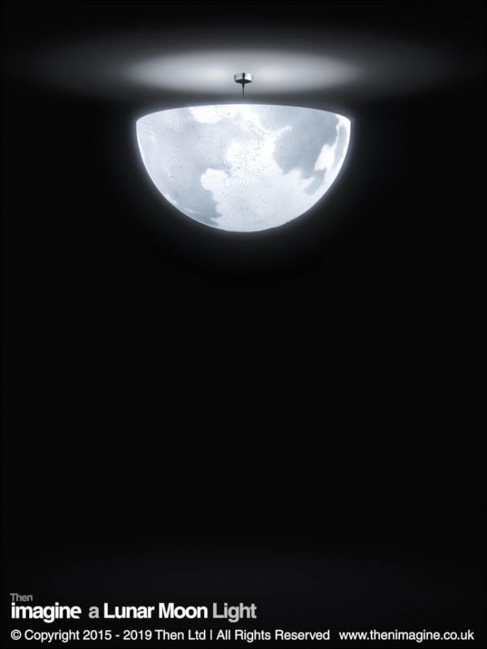 A Lunar Moon Ceiling Uplighter Shade - Then Imagine